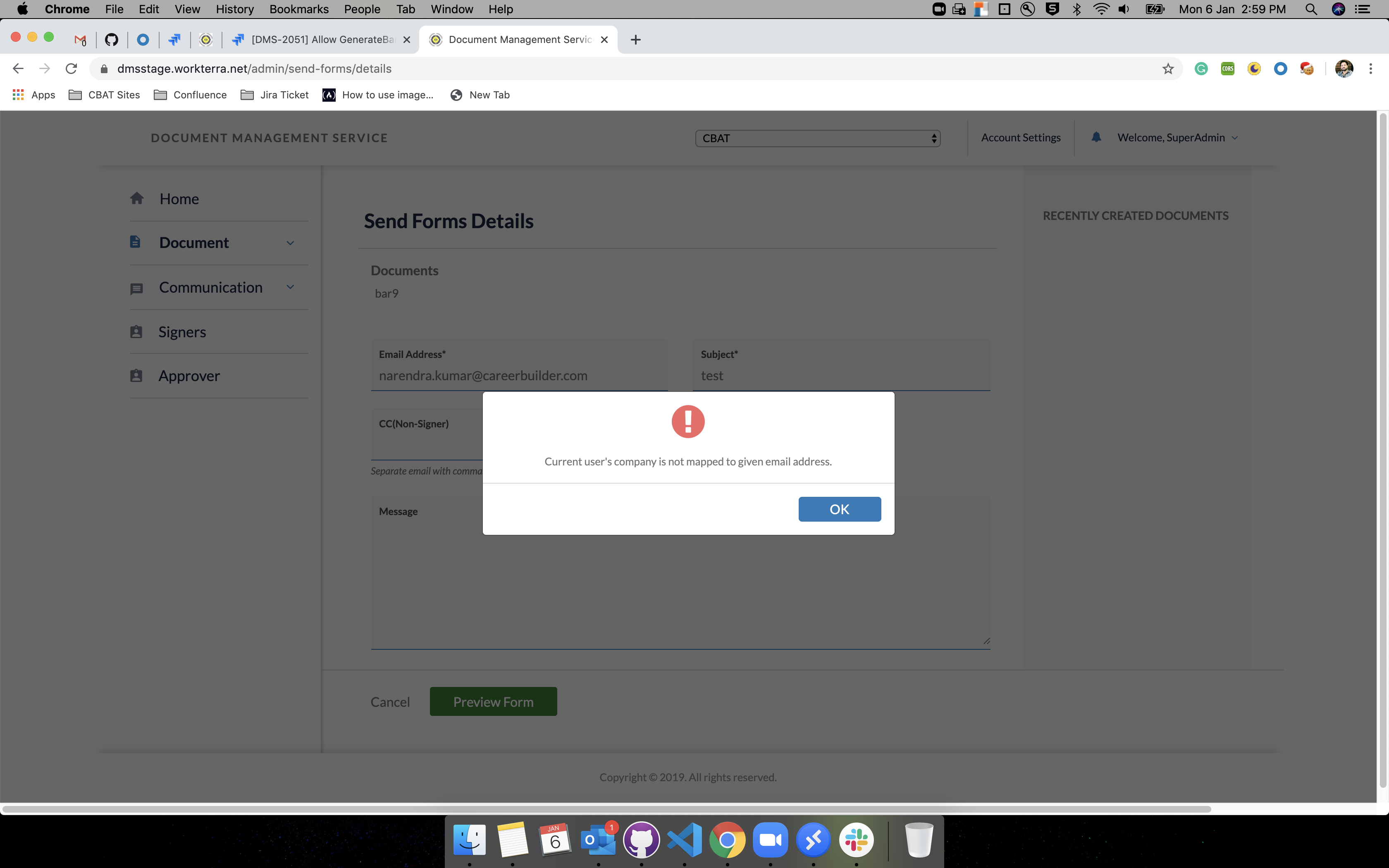Dms 2058 Remove Verification For User Company Mapping Workterra Jira